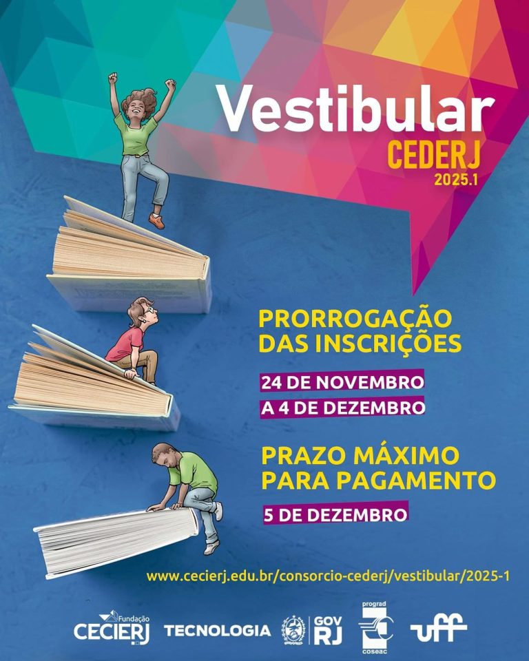 Vestibular Cederj 2025-1: inscrições prorrogadas até 04/12 ...